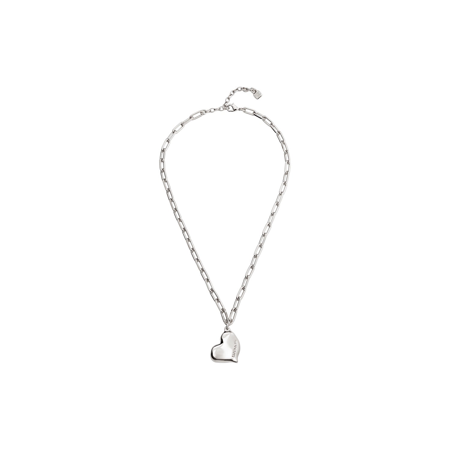 Topshop chunky silver necklace with heart pendant store